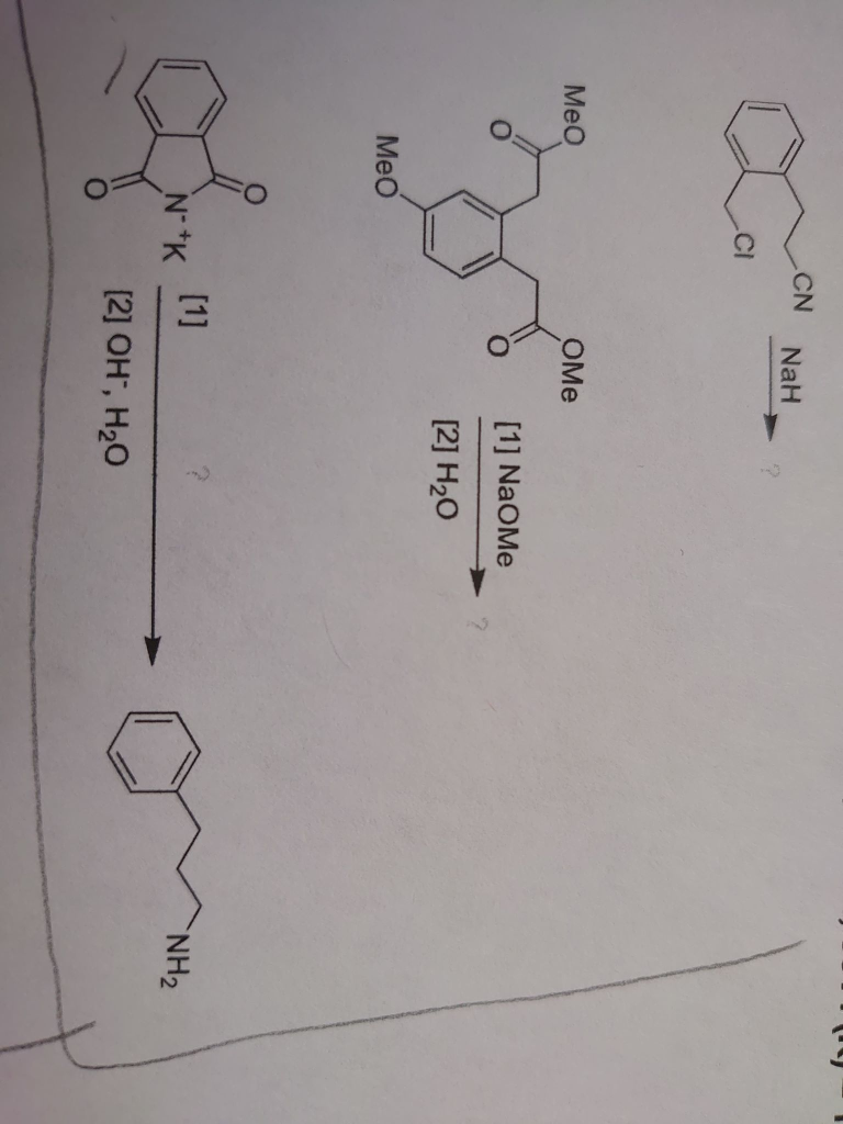 Solved CN Nah Meo OMe [1] NaoMe [2] H20 Meo [1] NK NH2 [2] | Chegg.com