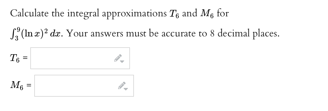 Solved Calculate the integral approximations To and Me for | Chegg.com