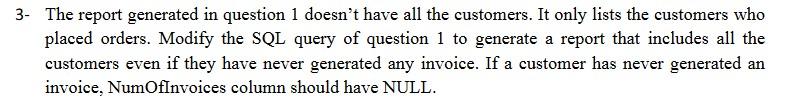 Solved select c.CUS_CODE as 'CustomerCode', c.CUS_FNAME | Chegg.com