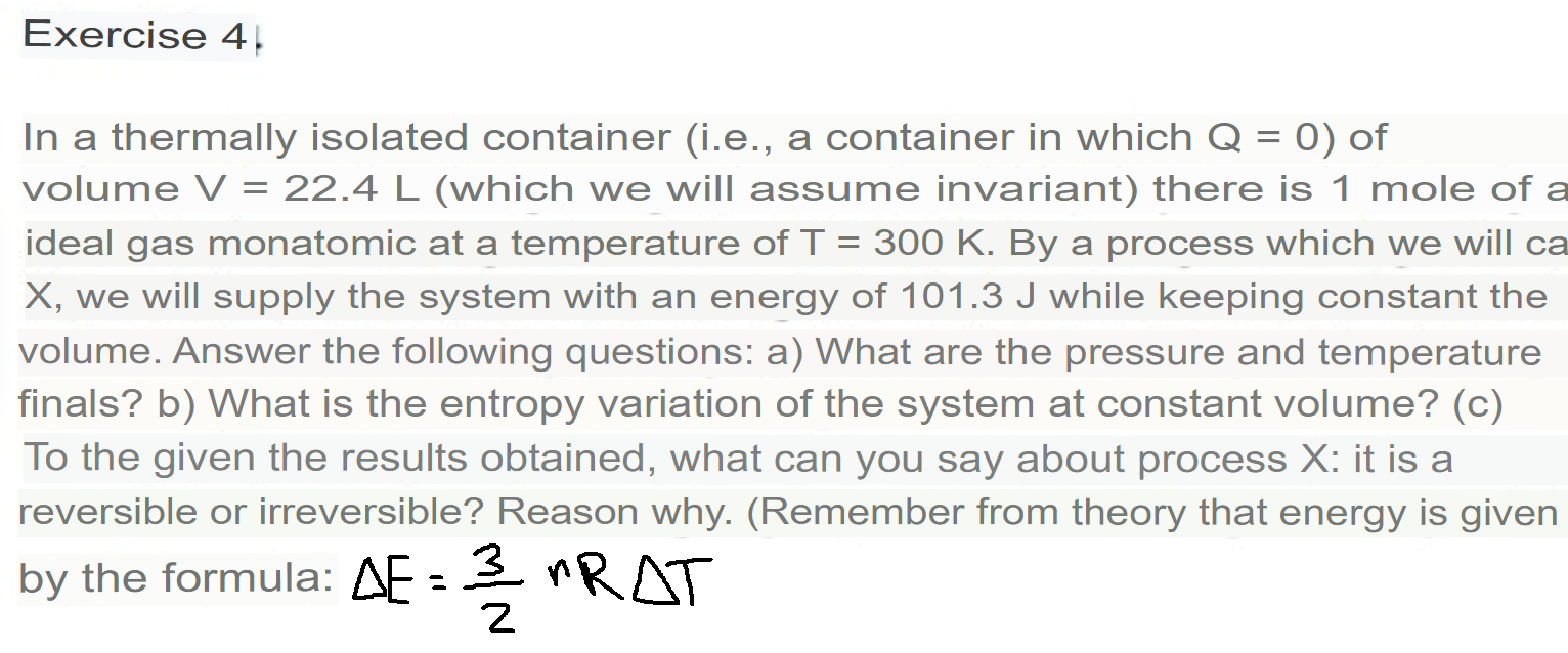 Solved In a thermally isolated container (i.e., a container | Chegg.com