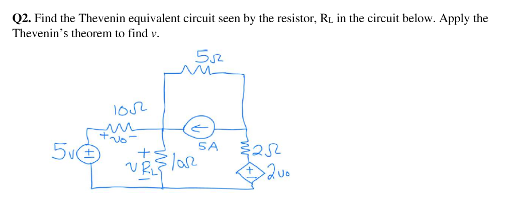 Solved Q2. ﻿Find the Thevenin equivalent circuit seen by the | Chegg.com
