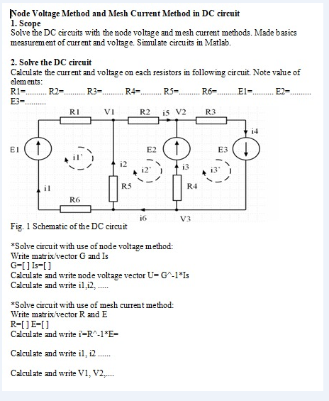 Node Voltage Method and Mesh Current Method in DC | Chegg.com
