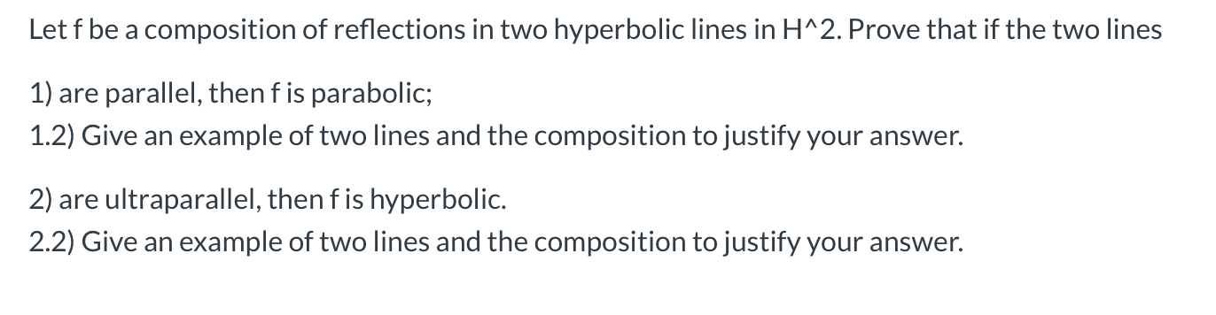 6 Hyperbolic Reflection - August 5th We saw in an | Chegg.com