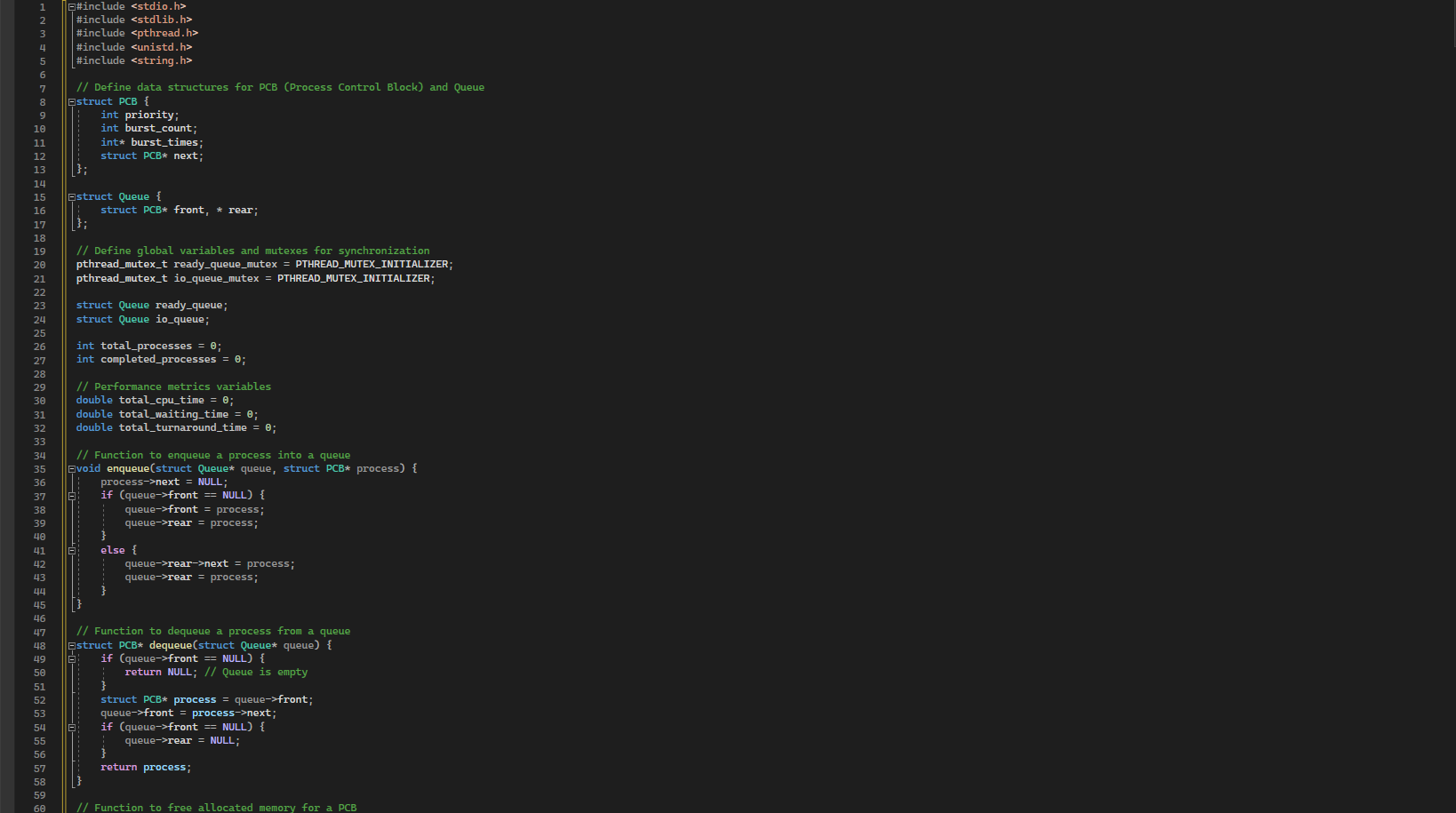 Solved pthread_mutex_lock(\&ready_que u, mutex); | Chegg.com