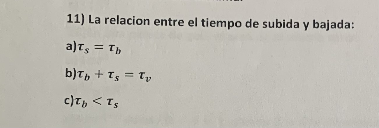 La relacion entre el tiempo de subida y | Chegg.com