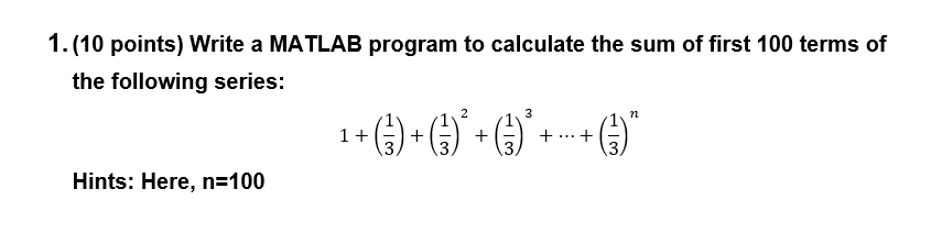Solved 110 Points Write A Matlab Program To Calculate The 6621