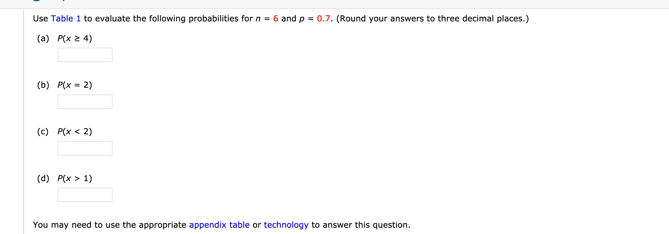 Solved Use Table 1 to evaluate the following probabilities | Chegg.com