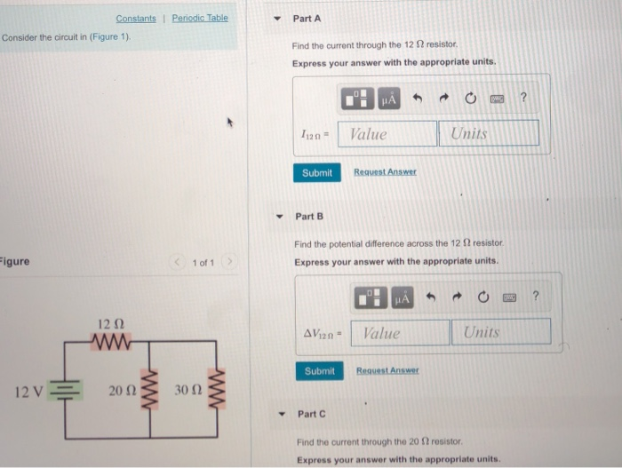 Solved Constants Periodic Table Part A Consider the circuit | Chegg.com