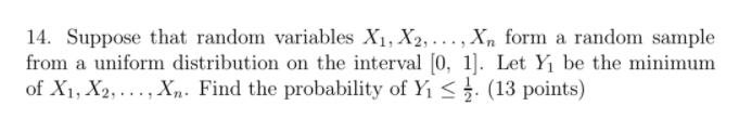Solved 14. Suppose that random variables X1, X2, ..., Xn | Chegg.com