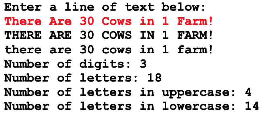 Solved Objective: Practice characters + strings in | Chegg.com