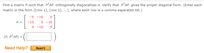 Solved Find a matrix P such that P⊤AP orthogonally | Chegg.com