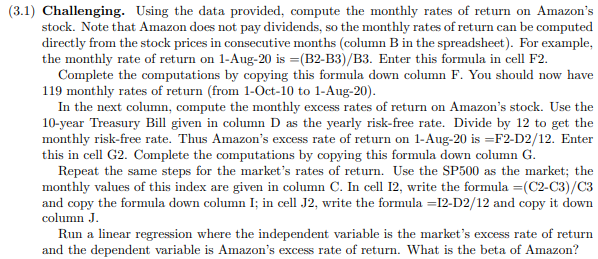 Problem 3 (CAPM Model in Finance). In this problem, | Chegg.com