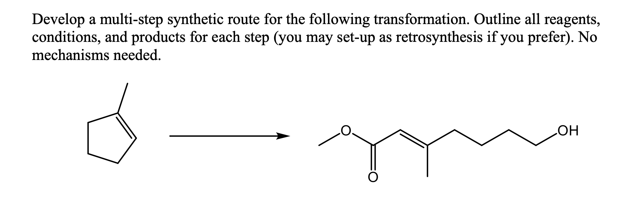 Solved Develop a multi-step synthetic route for the | Chegg.com