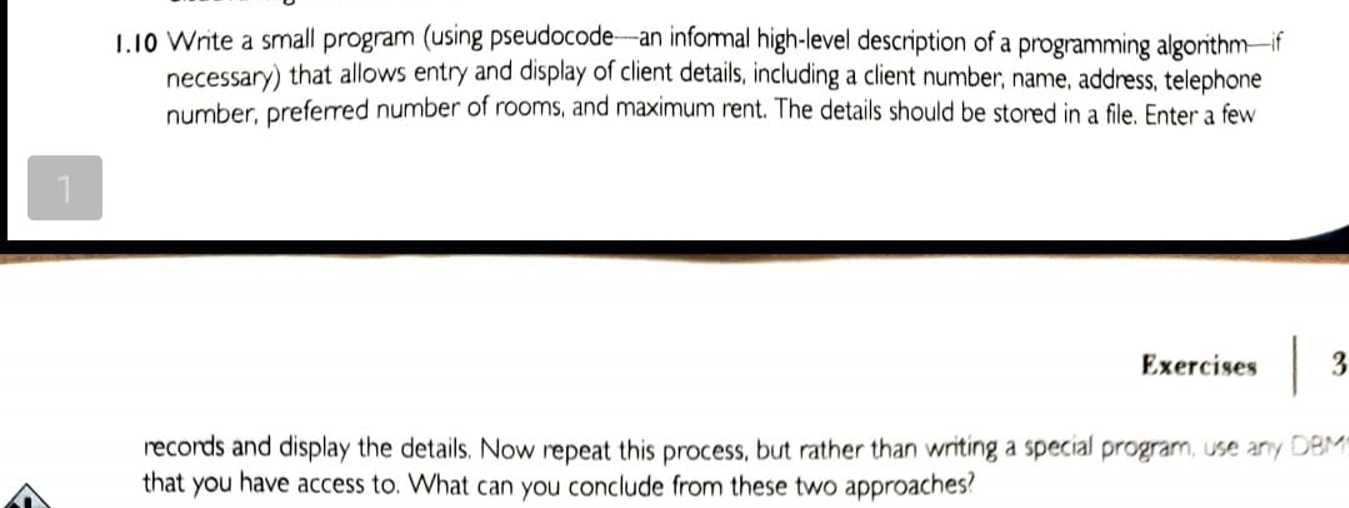 Solved Exercisesrecords and display the details. Now repeat | Chegg.com