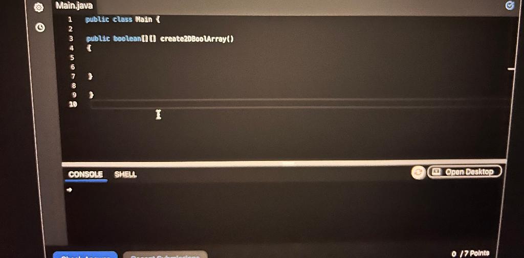 Solved Create a 6x 5 array of booleans and set the last | Chegg.com