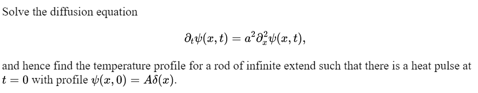 Solved Solve the diffusion | Chegg.com