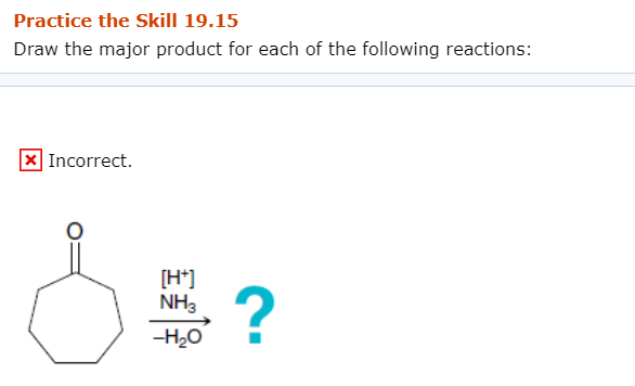 Solved x Incorrect. H2O+ -CH3 Edit OH Practice the Skill | Chegg.com