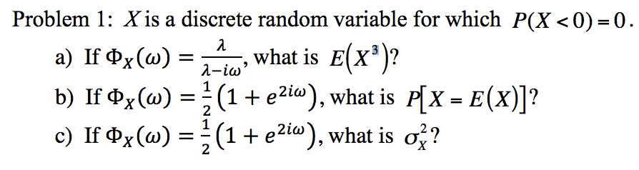 Problem 1: Xis a discrete random variable for which P | Chegg.com
