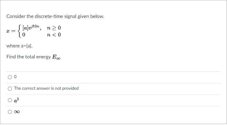 Solved Consider the discrete-time signal given below. ſ | Chegg.com