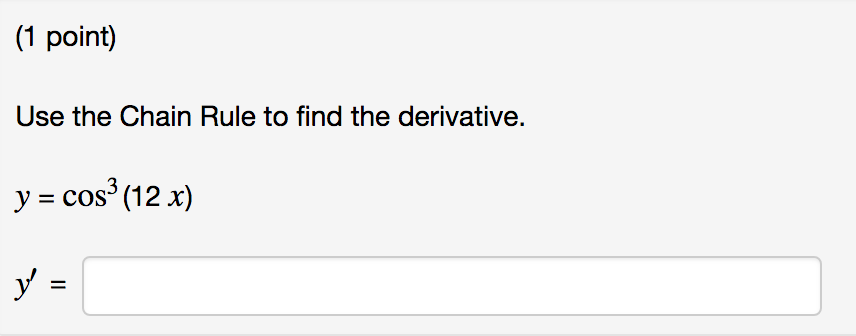 Solved (1 point) )8 Let y = (x2 +8 Use the General Power | Chegg.com