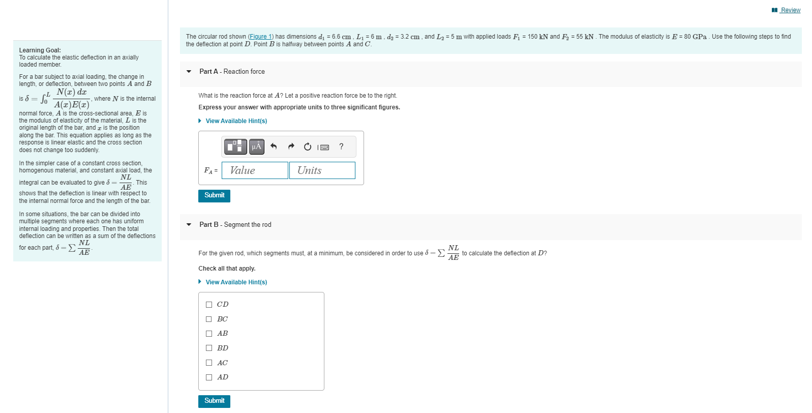 Please help Learning Goal: Part C - ﻿Calculate the | Chegg.com