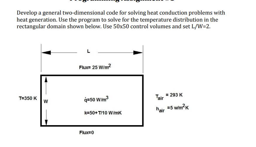 Solved Develop a general two-dimensional code for solving | Chegg.com