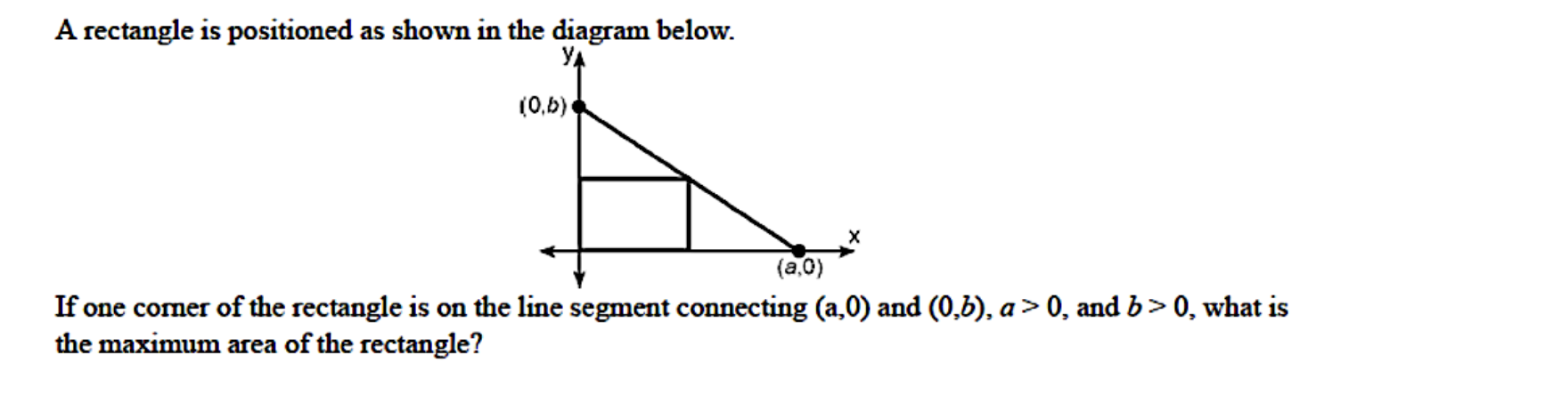 Solved A rectangle is positioned as shown in the diagram | Chegg.com