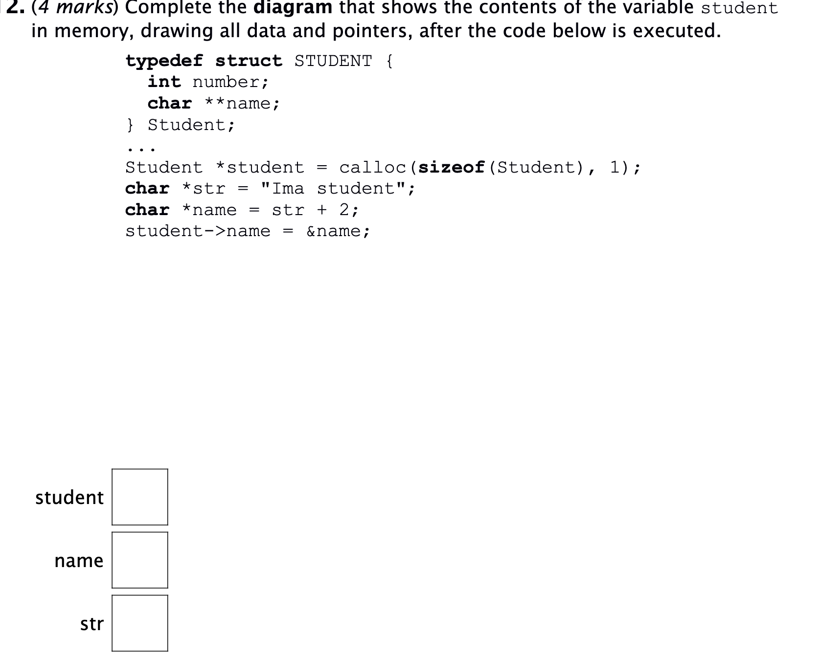 Solved 4 ﻿marks ﻿complete The Diagram That Shows The 
