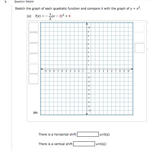 Solved Question DetailsSketch the graph of each quadratic | Chegg.com