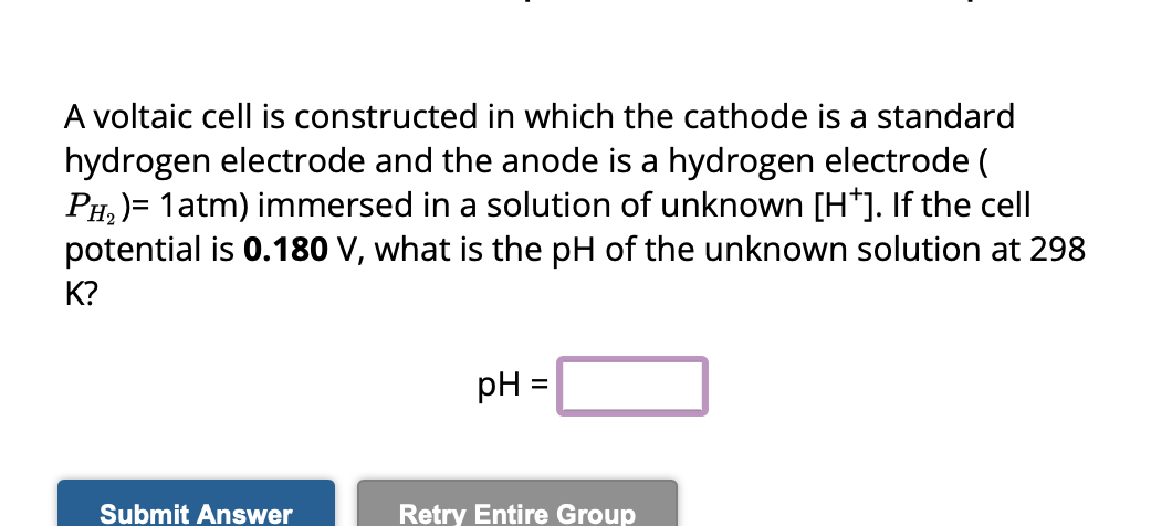 Solved A voltaic cell is constructed in which the cathode is | Chegg.com