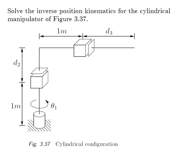 Solved Solve the inverse position kinematics for the | Chegg.com