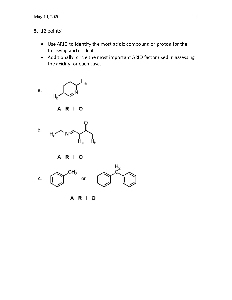 Solved May 14, 2020 4 5.(12 points) • Use ARIO to identify | Chegg.com