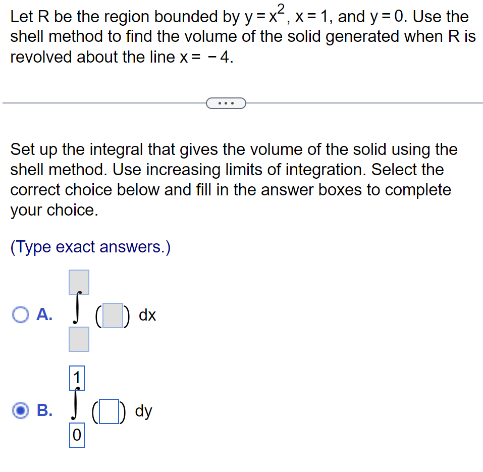 Solved Let R ﻿be the region bounded by y=x2,x=1, ﻿and y=0. | Chegg.com
