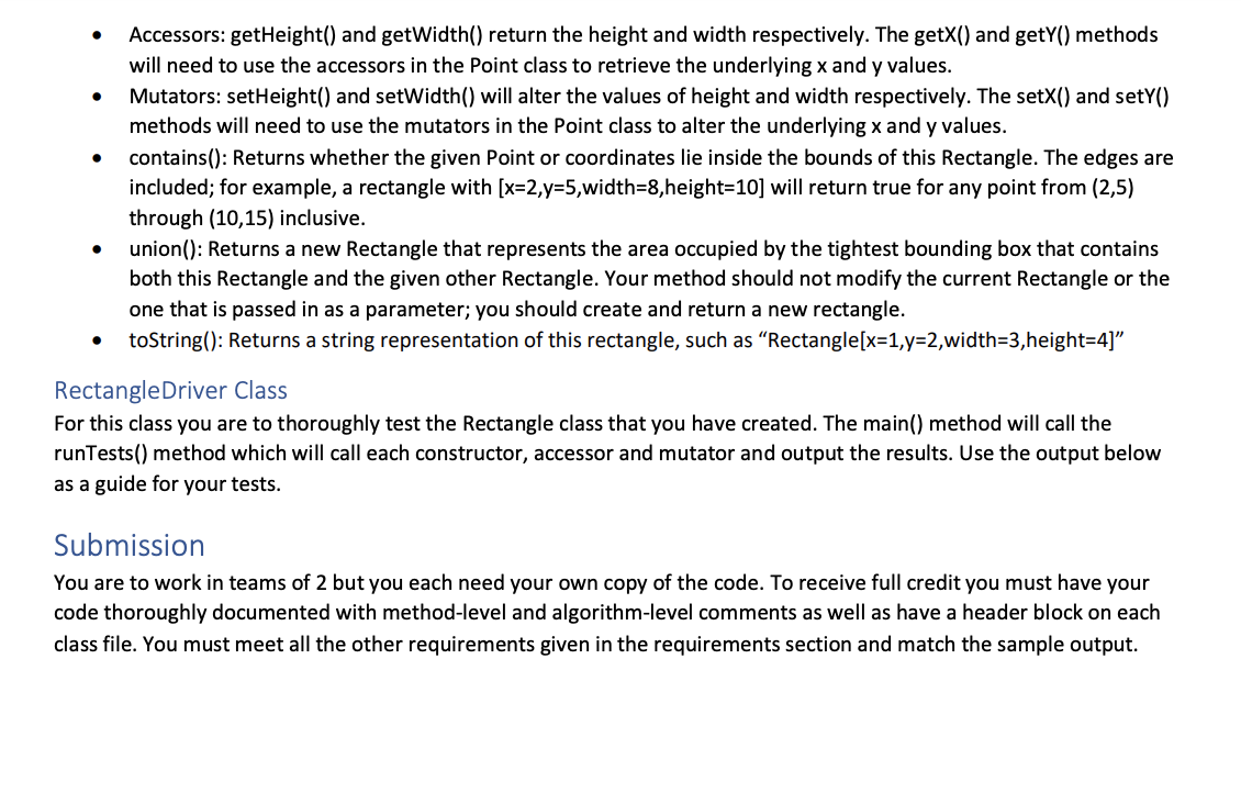 Solved Problem You will be using the point class discussed | Chegg.com