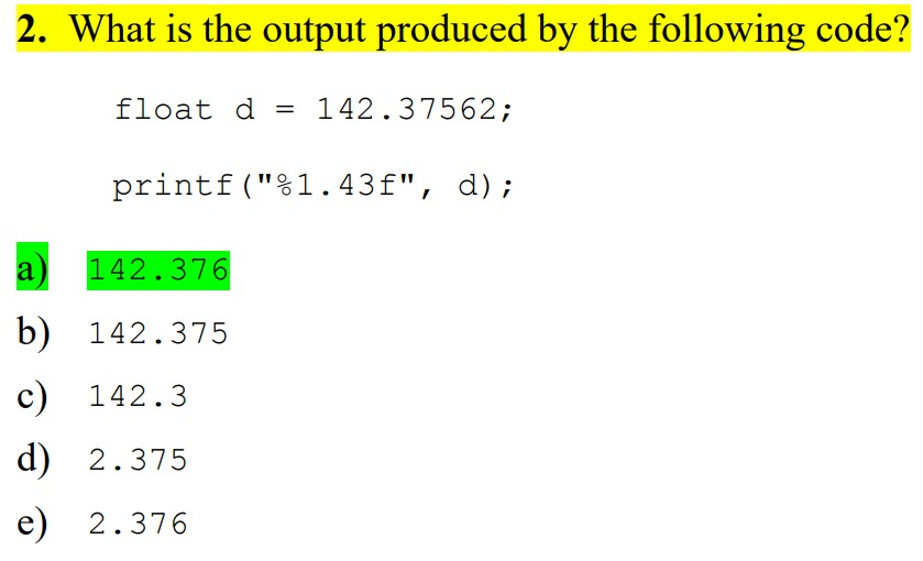 Solved Program: C Why is the answer 'a'? I am getting an | Chegg.com