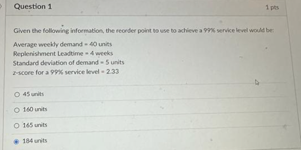 Solved Given the following information, the reorder point to | Chegg.com