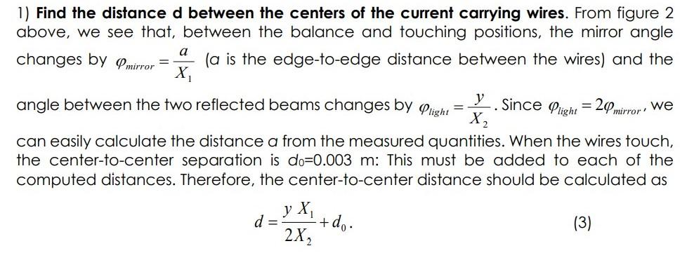 Solved a Laser x2 Fig. 2. a = edge-to-edge distance between | Chegg.com