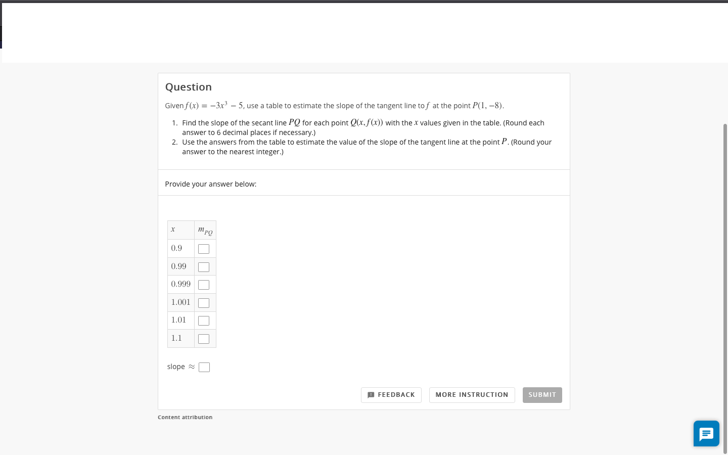 Solved Question Given F X 3x3 5 Use A Table To