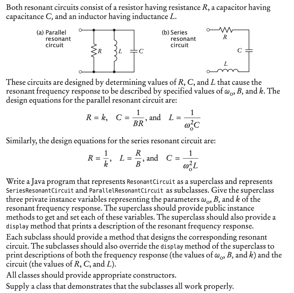Solved P9.7 Resonant circuits are used to select a signal | Chegg.com