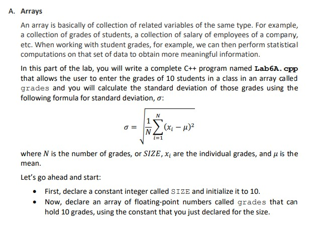 Solved A Arrays An Array Is Basically Of Collection Of 