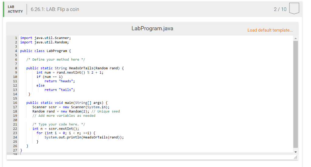 Solved 626 Lab Flip а Coin Write A Program That Simulat