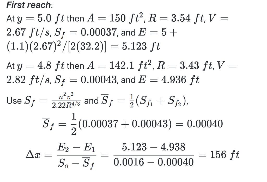 Solved Example \#1 A trapezoidal channel has the flowing | Chegg.com
