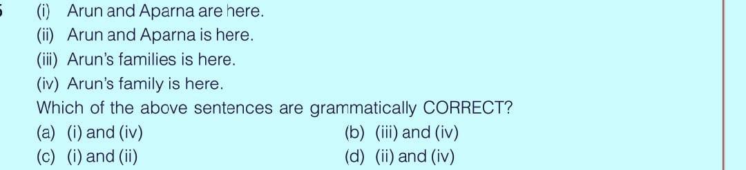 Solved (i) Arun and Aparna are here. (ii) Arun and Aparna is | Chegg.com
