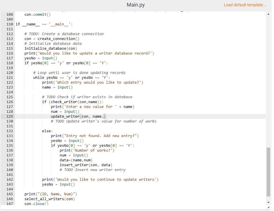 Solved 6.23 LAB: Python insert/update sqlite3 | Chegg.com