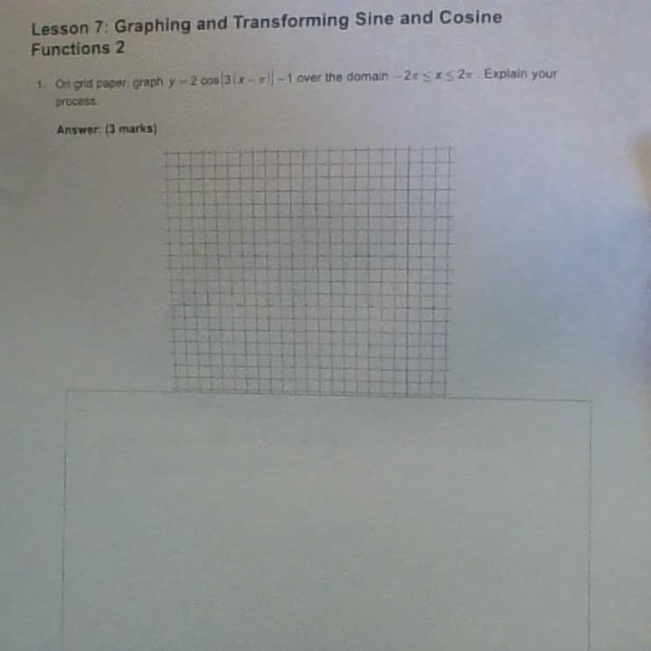 Solved Lesson 7: Graphing and Transforming Sine and Cosine | Chegg.com