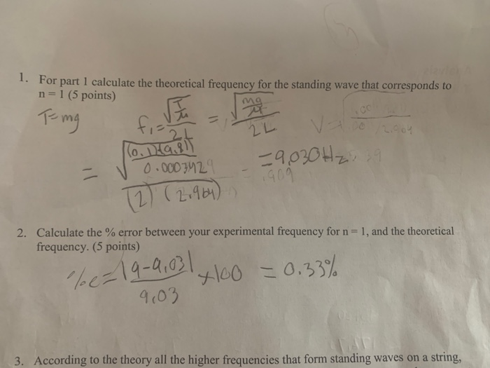 Solved: Calculate The % Error Between Your Experimental Fr... | Chegg.com