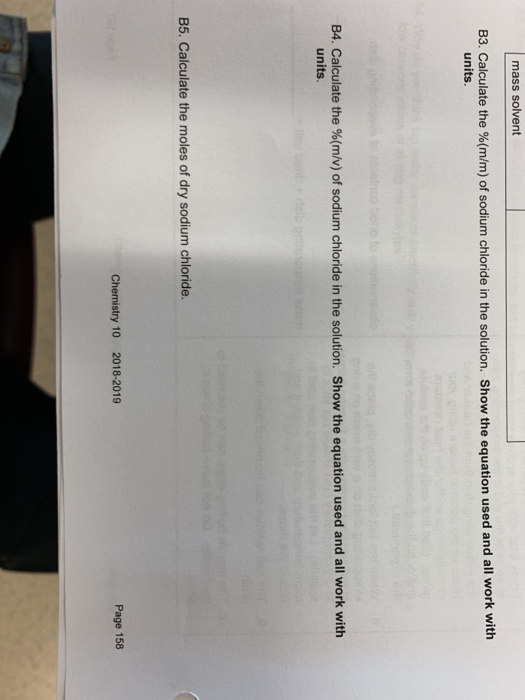 Solved mass solvent 83. Calculate the %(m/m) of sodium | Chegg.com