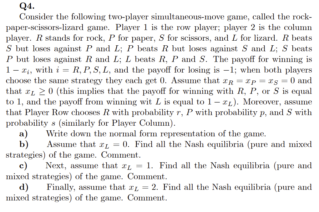 Solved Consider the following two-player simultaneous-move | Chegg.com