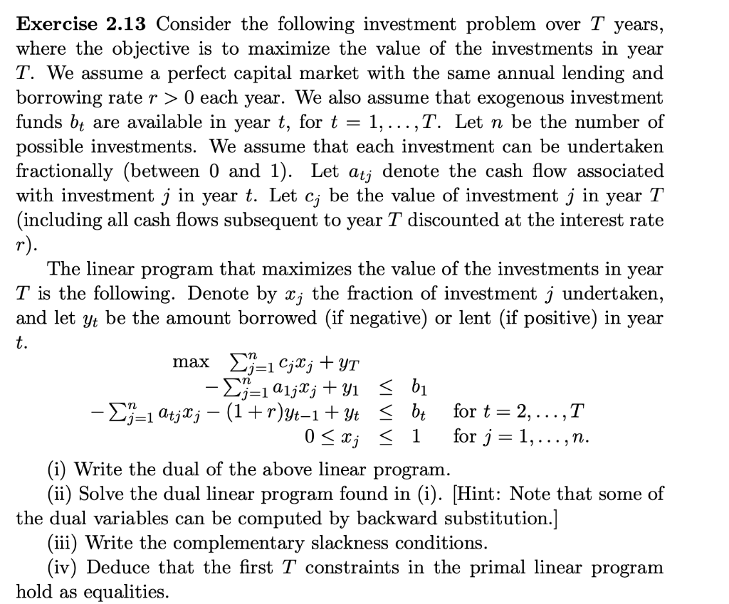 Solved Exercise 2.13 Consider the following investment | Chegg.com