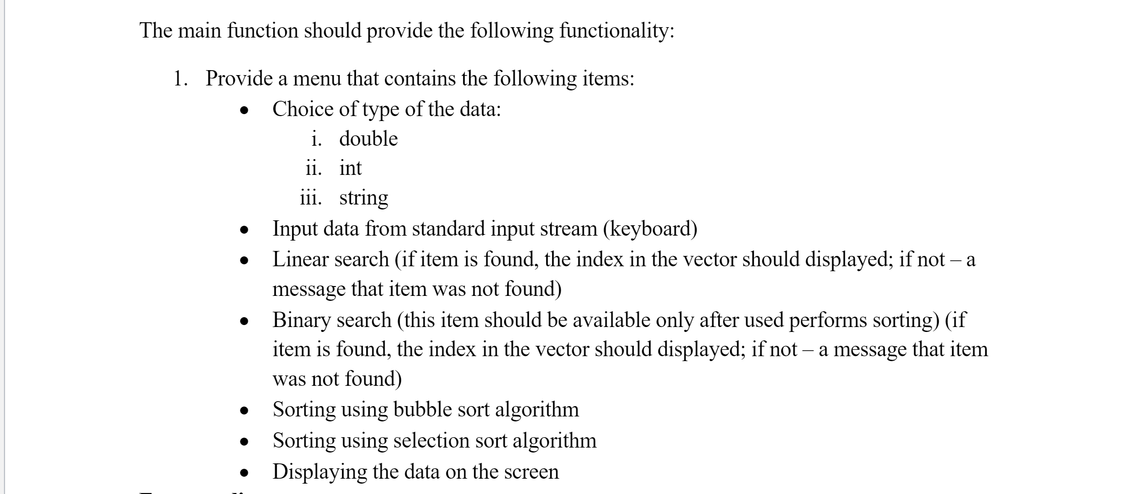 Solved c. C++ programming (50 points): 1. Linear search in a | Chegg.com